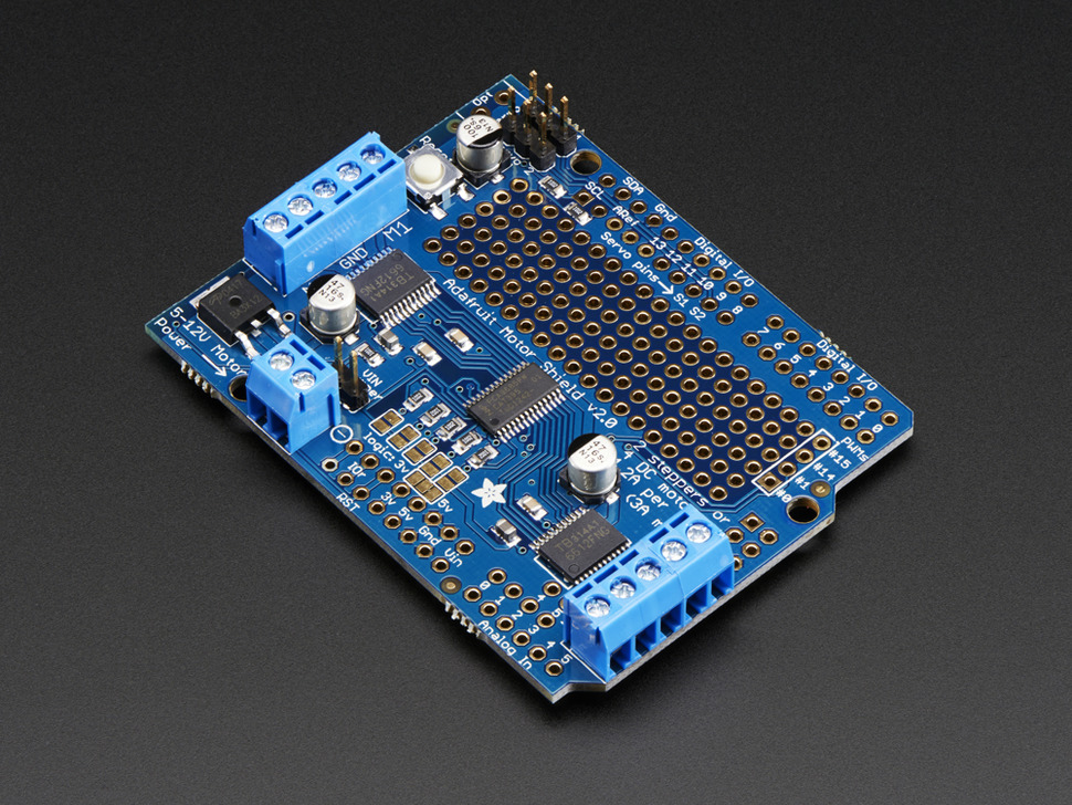 Adafruit Motor/Stepper/Servo Shield for Arduino v2 Kit - v2.3 (ของแท้ ...