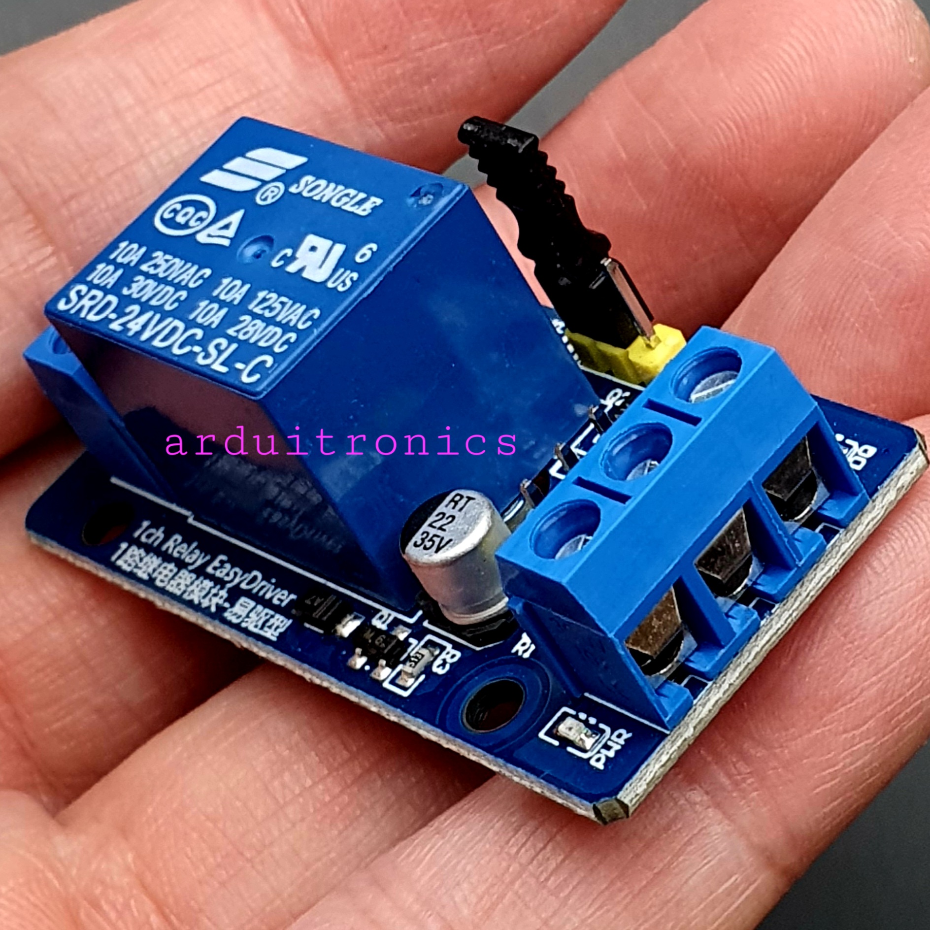 1 Channel Relay Module 24V (High/Low Level Trigger) - Arduino, Raspberry Pi, NodeMCU, IoT ...