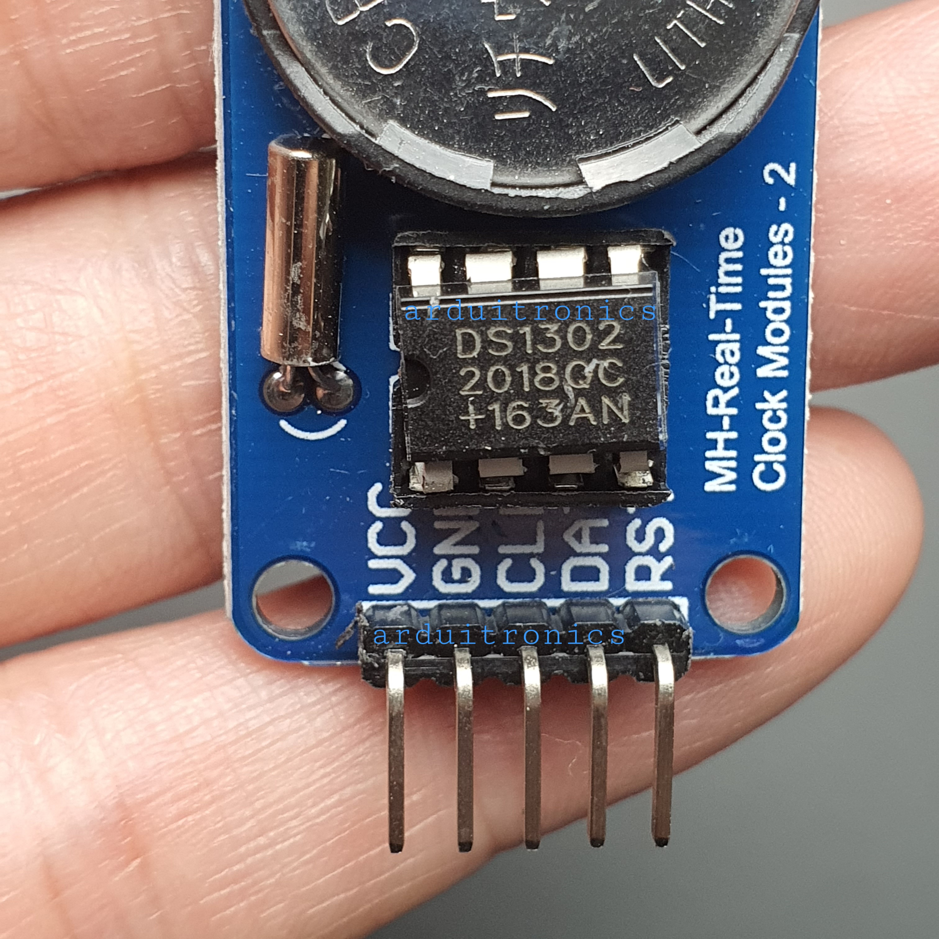 Real Time Clock Module Rtc Ds1302 Blue Pcb Arduino Raspberry Pi Nodemcu Iot Nvidia