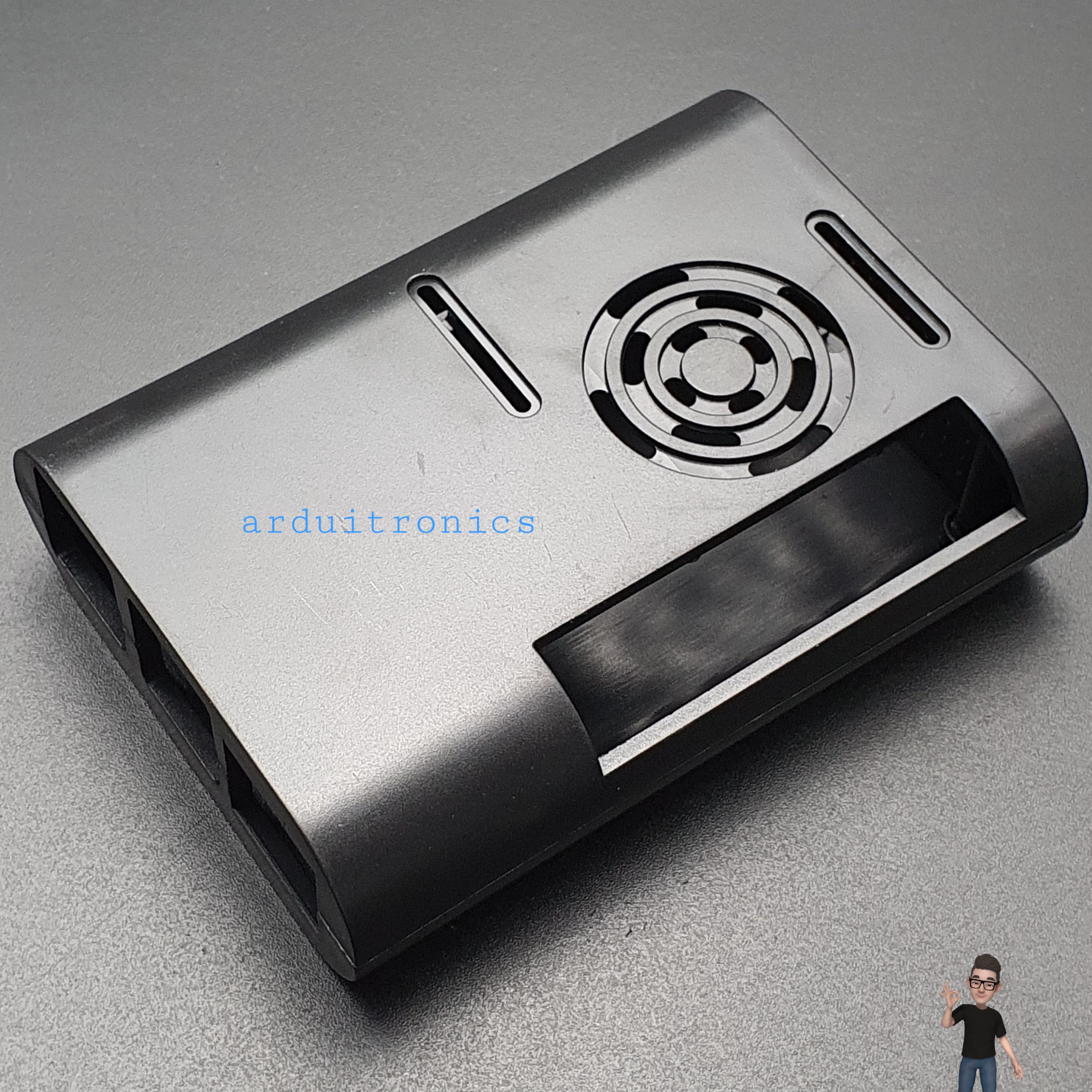 Raspberry Pi 4b Shell Case Box Black กล่อง เคส Raspberry Pi 4 สีดำ