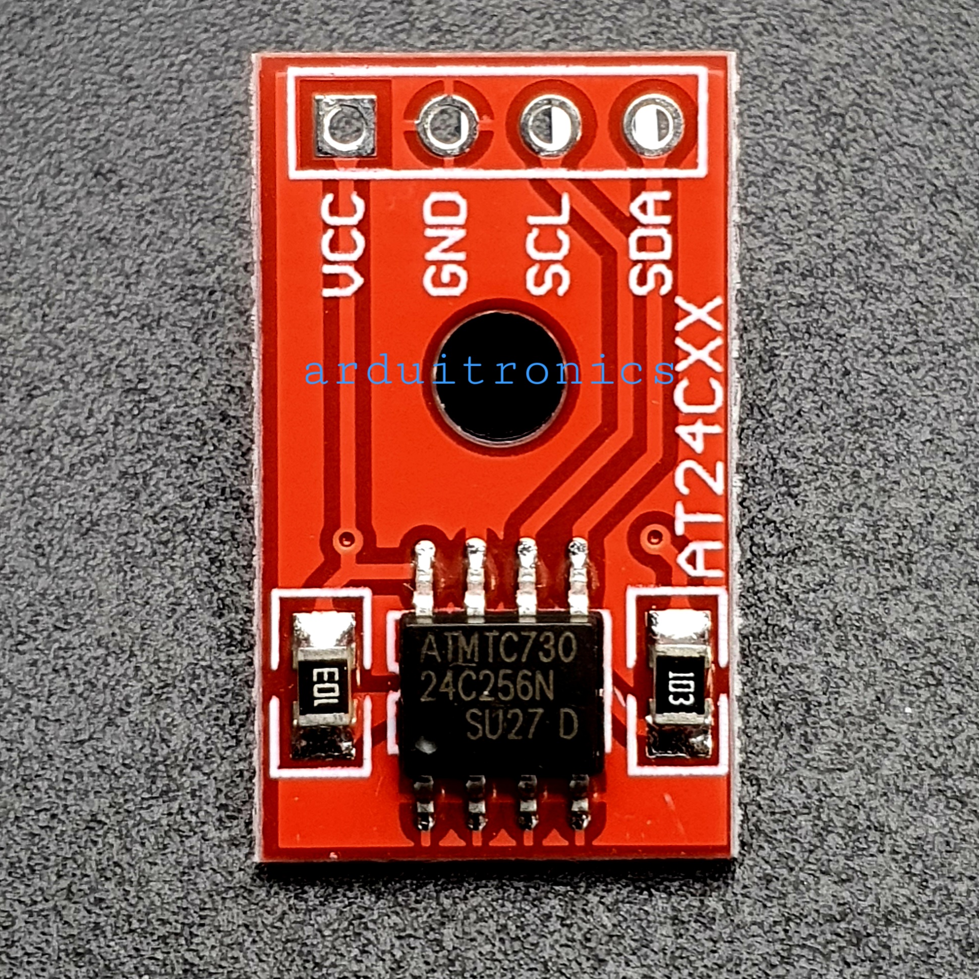 AT24C256 (32KByte) I2C Interface EEPROM Memory Module พร้อม Pin Header PCB สีแดง - Arduino ...