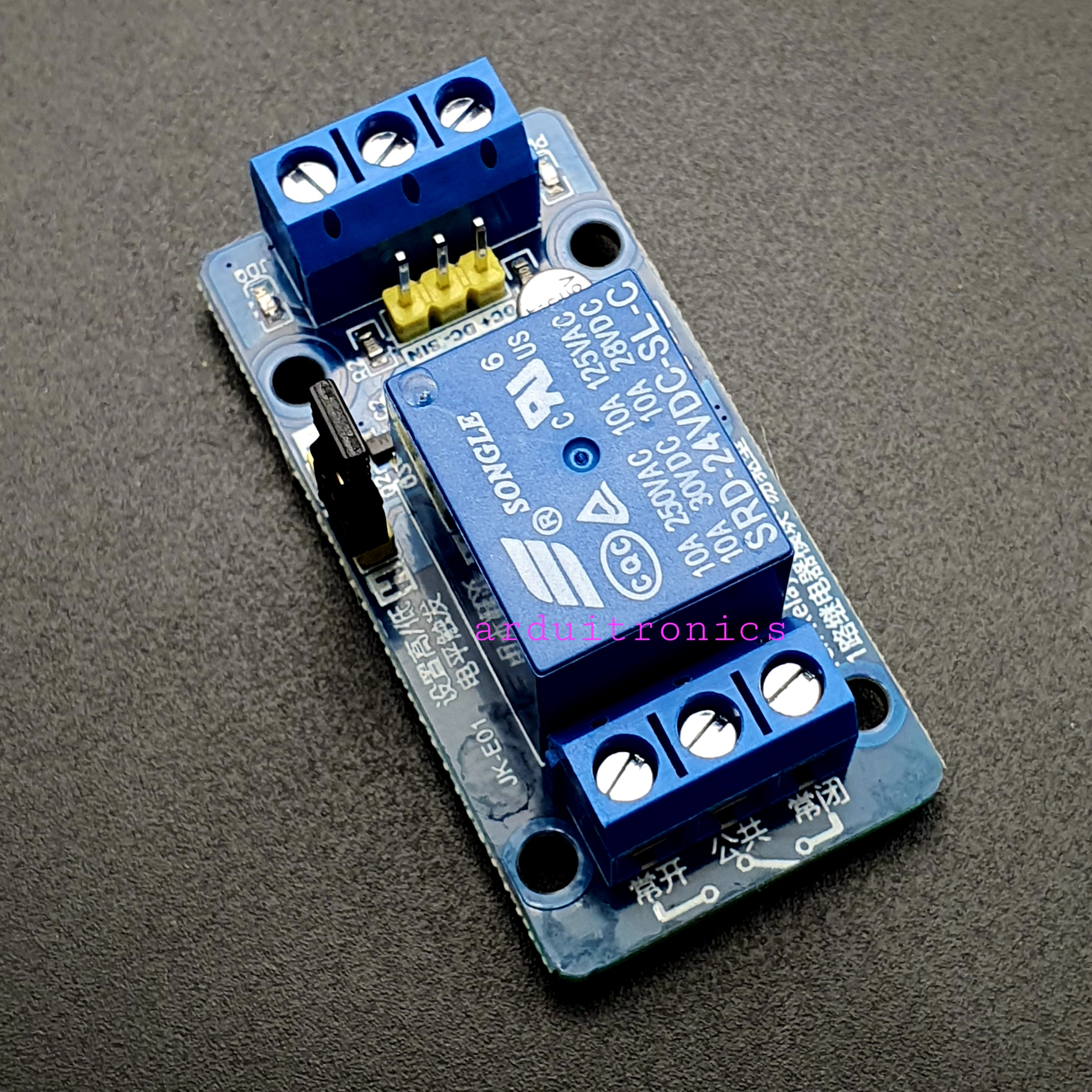 1 Channel Relay Module 24V (High/Low Level Trigger) - Arduino, Raspberry Pi, NodeMCU, IoT ...