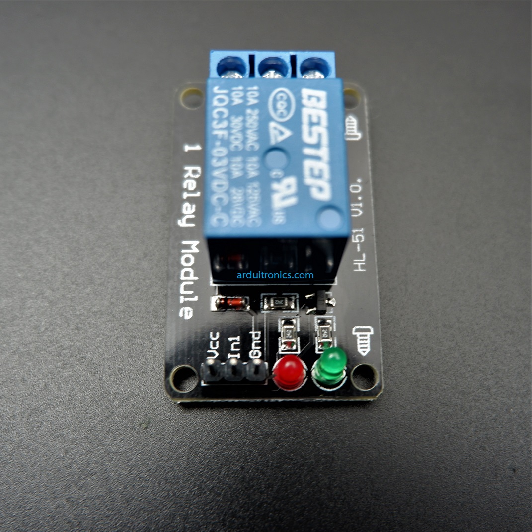 3V 1 Channel Relay Low-Level Trigger Relay Module (with LED - PCB สีดำ มีช่องสกรูให้ยึด ...
