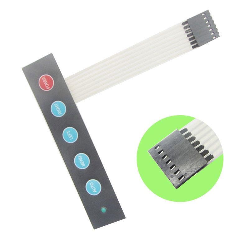 5 Key Membrane Switch Keypad Matrix พร้อม Led Arduino Raspberry Pi Nodemcu Iot Nvidia