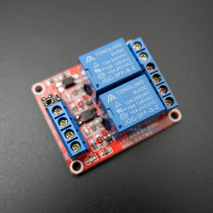 5v 2-Channel Relay High/Low Level Trigger Relay Module Red PCB - Arduino, Raspberry Pi, NodeMCU ...
