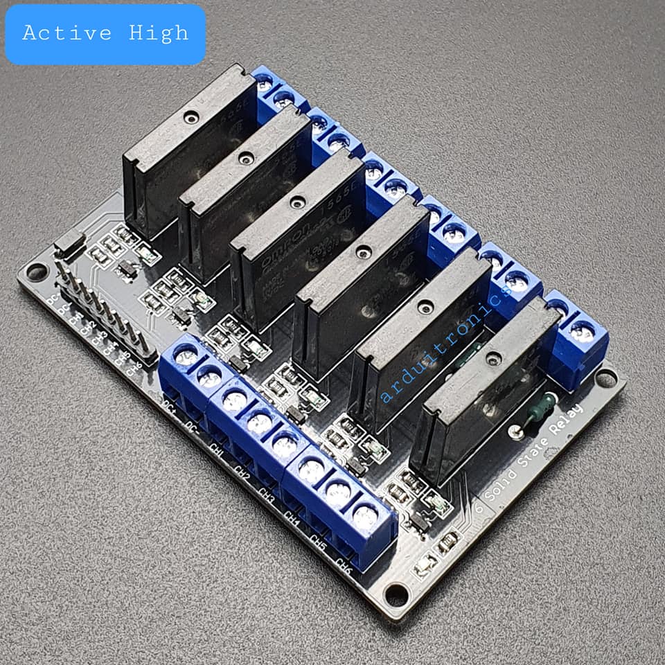 6 Channel 5V 2A Solid State Relay (SSR) High Level Trigger - Arduino ...