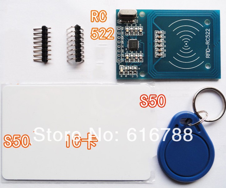 โมดูลอ่านบัตร RFID Card Reader/Detector Module Kit (RC522) พร้อม Tag ...
