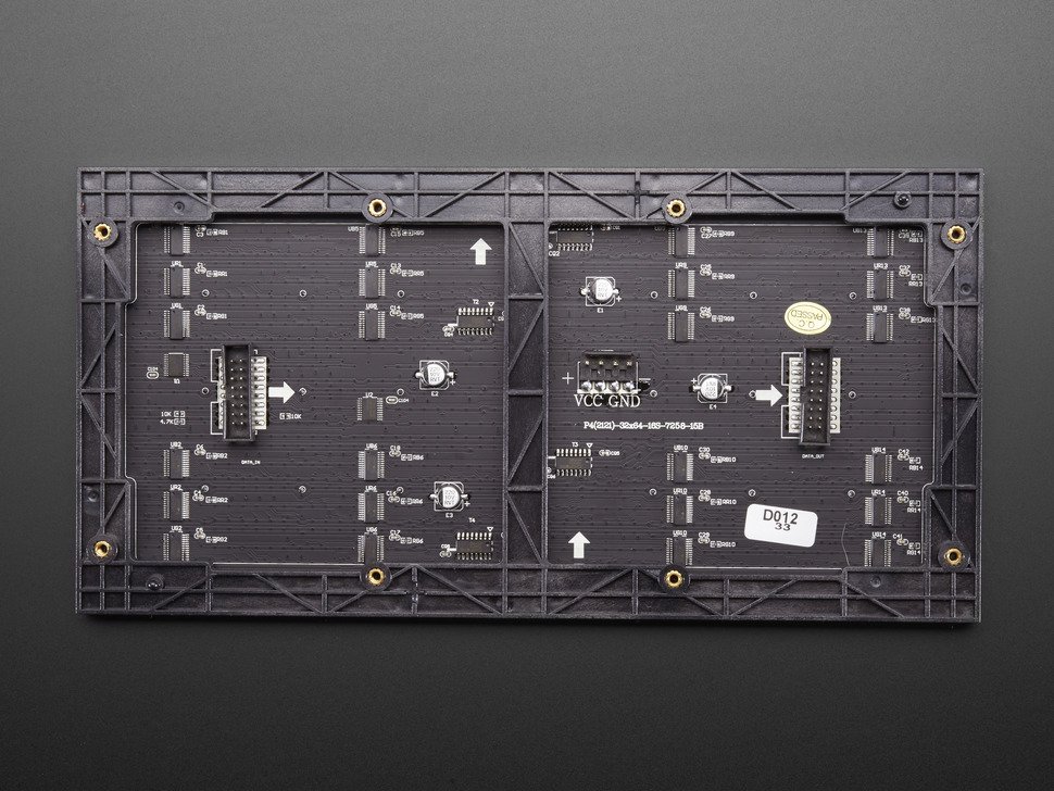 64X32 RGB LED Matrix Panel - 4mm Pitch (Adafruit) - Arduino, Raspberry Pi, NodeMCU, IoT, Nvidia ...