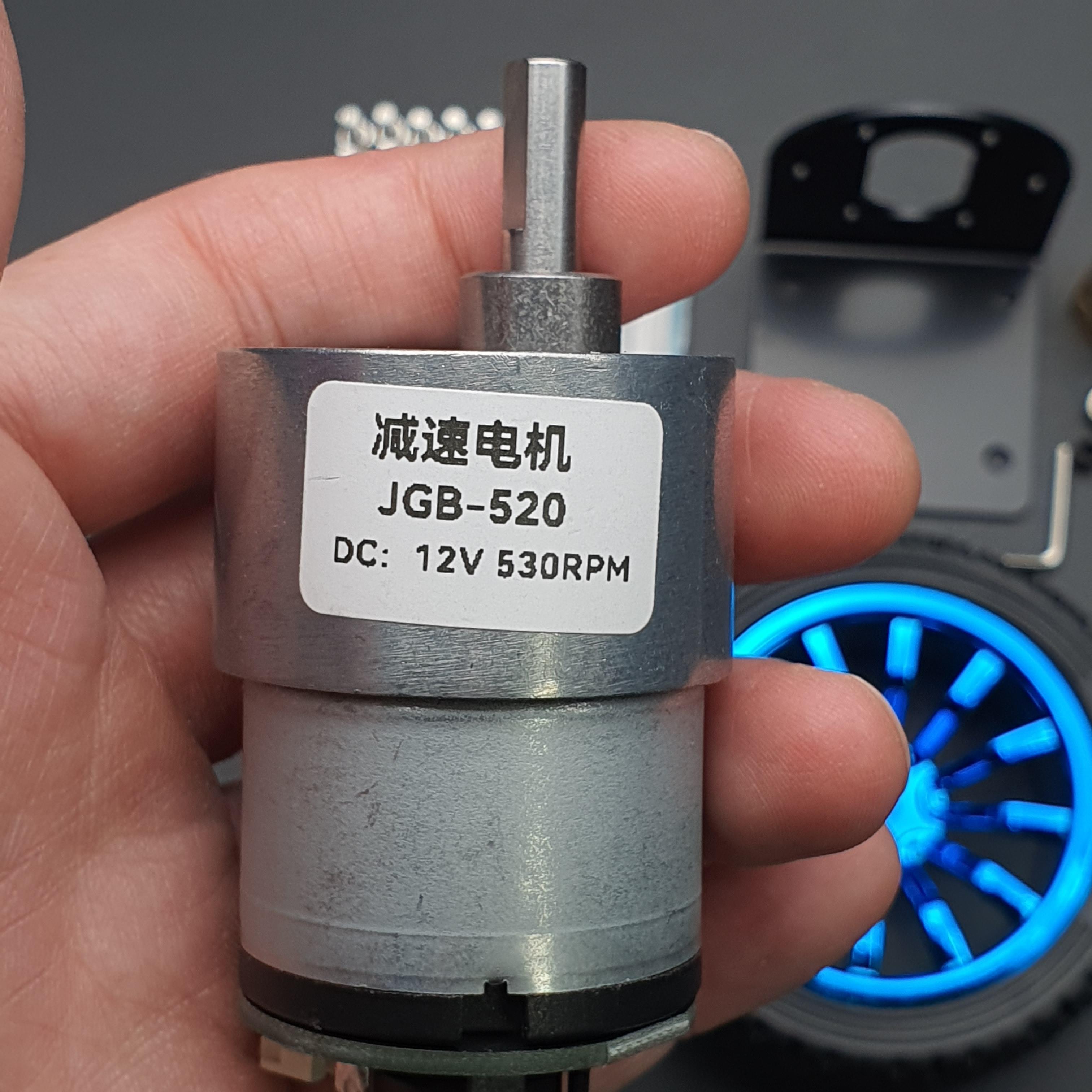 JGB37-520 Encoder Motor Set Kit 6mm Shaft with Mounting Bracket มอเตอร์เกียร์ DC 12V ความเร็วรอบ ...