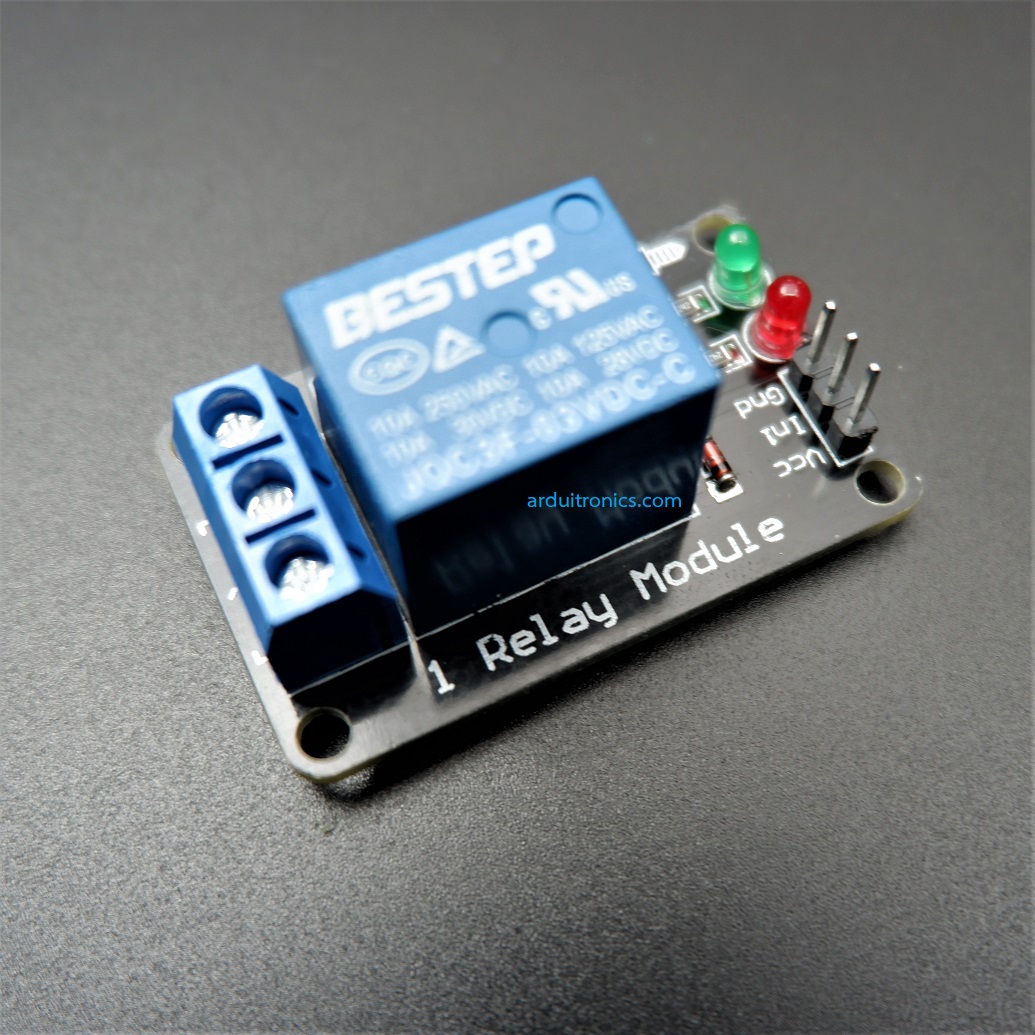 3V 1 Channel Relay Low-Level Trigger Relay Module (with LED - PCB สีดำ มีช่องสกรูให้ยึด ...