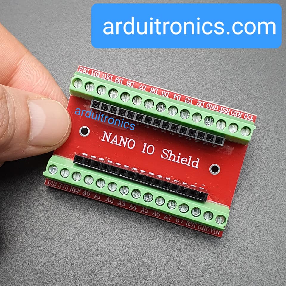 Arduino Nano IO Shield (Screw Connector) - Arduino, Raspberry Pi, NodeMCU, IoT, Nvidia, Lora, AI ...