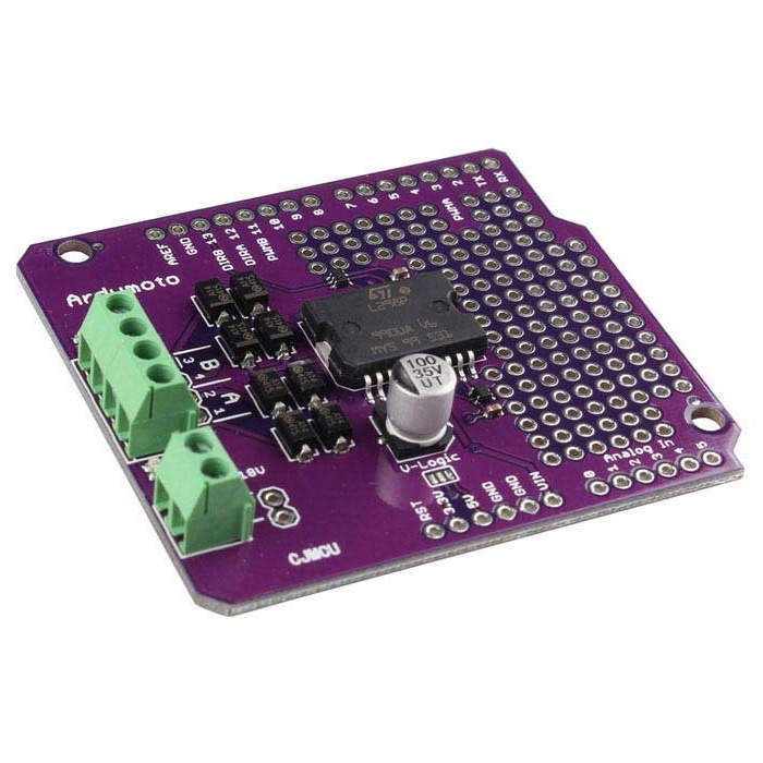 L298p Motor Drive Shield Module For Arduino Free Pin Header Arduino Raspberry Pi Nodemcu