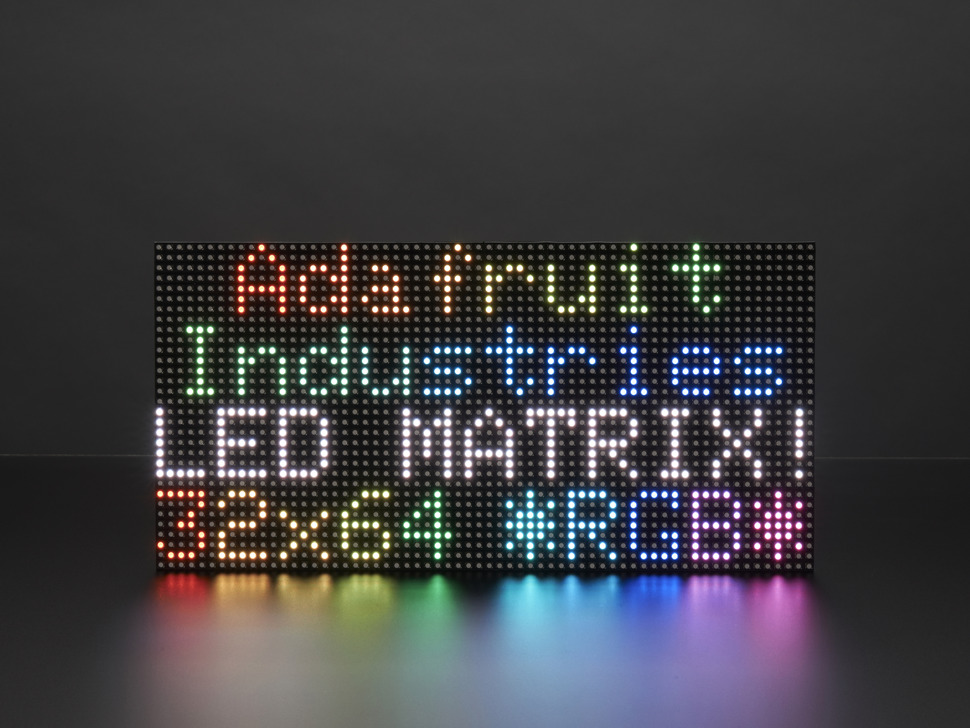 64x32 Rgb Led Matrix 5mm Pitch Adafruit Arduino Raspberry Pi Nodemcu Iot Nvidia Lora