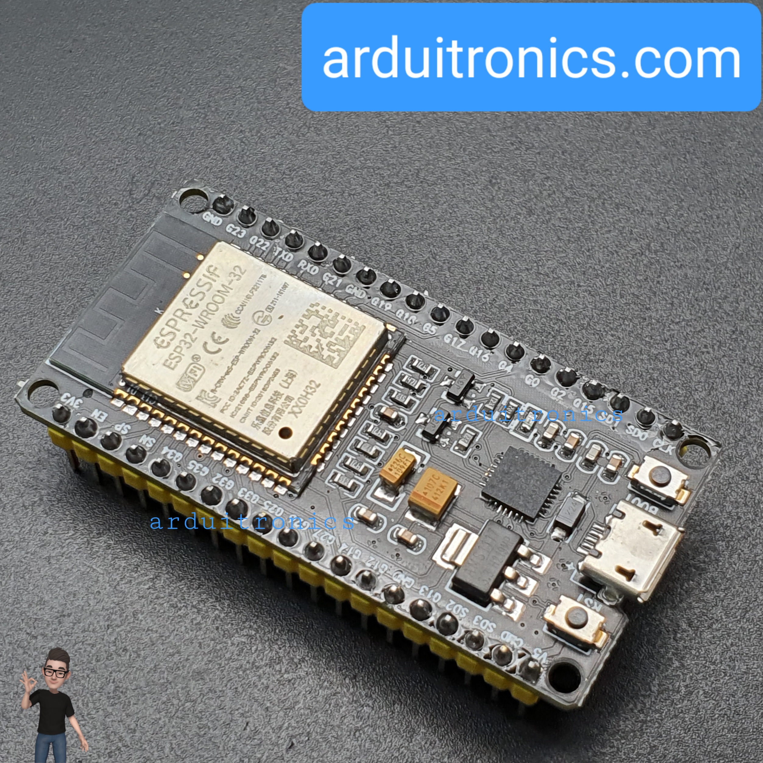 บอร์ด ESP32 NodeMCU ESP32 DEVKIT Wi-Fi and Bluetooth (CP2102) 38 pin - Arduino, Raspberry Pi ...