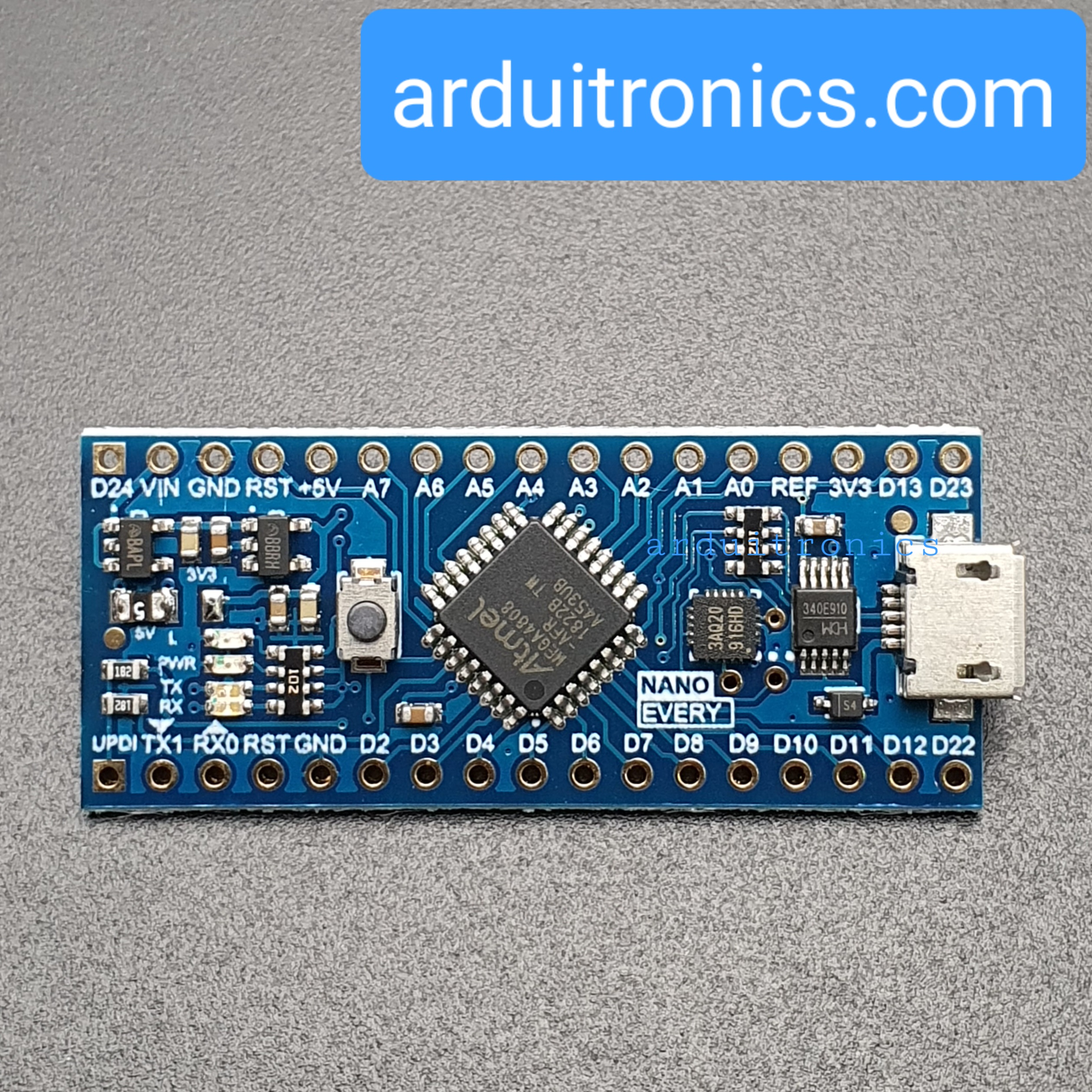 Arduino Nano Every ( Atmel Mega4808 ) with Headers - Arduino, Raspberry ...