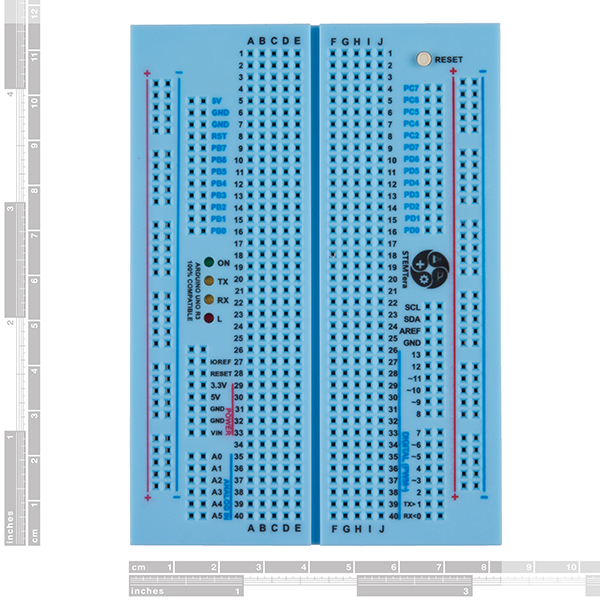 STEMTera (Breadboard with built-in Dual Microcontroller – ATmega328P & ATmega32U2) - Sparkfun ...