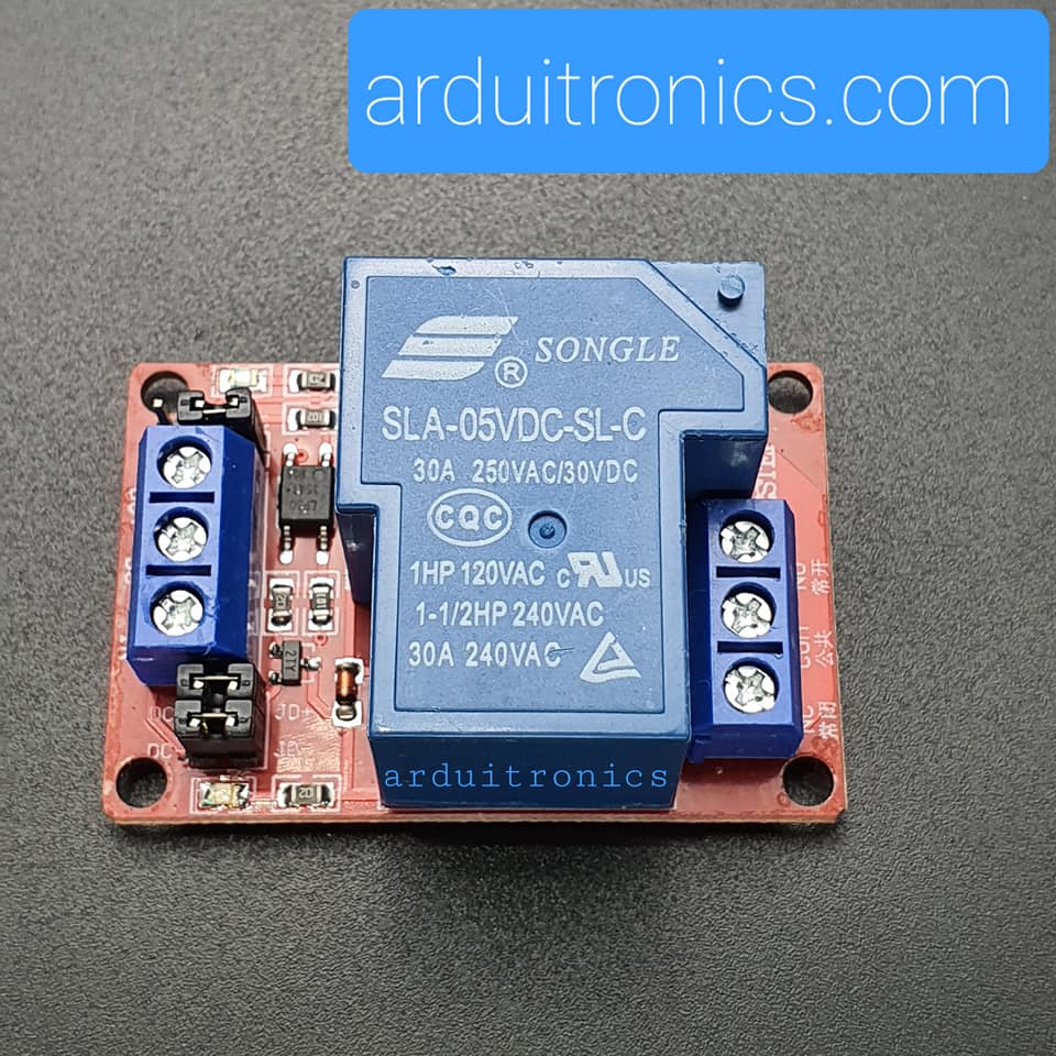 30A 5VDC Power Relay Coil ( High/Low Level Trigger ) Newer Version - Arduino, Raspberry Pi ...