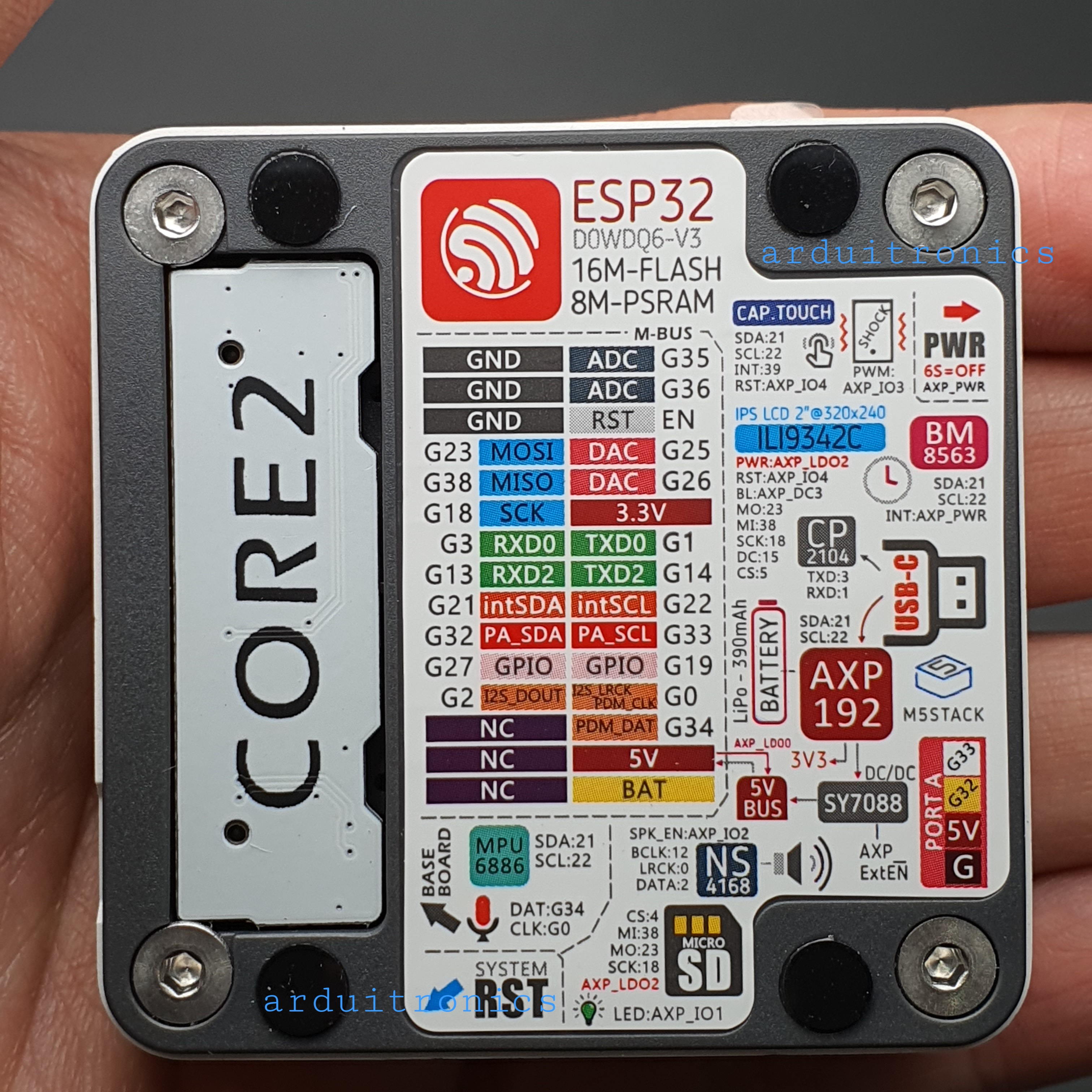 M5stack Core2 Esp32 Iot Development Kit Arduino Raspberry Pi Nodemcu Iot Nvidia Lora Ai 1827