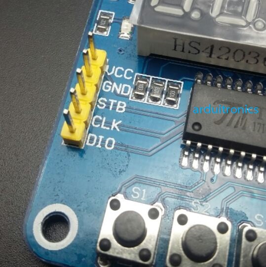 TM1638 Based Board บอร์ดแสดงผลตัวเลข 8 หลักพร้อม LED และปุ่มกด (แถมสายต่อฟรี) - Arduino ...