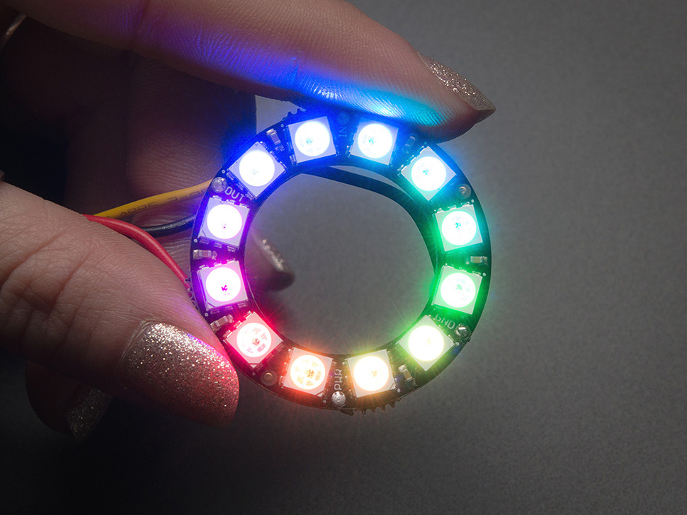 NeoPixel Ring 12 - Arduino, Raspberry Pi, NodeMCU, IoT, Nvidia, Lora, AI, Machine Learning ...