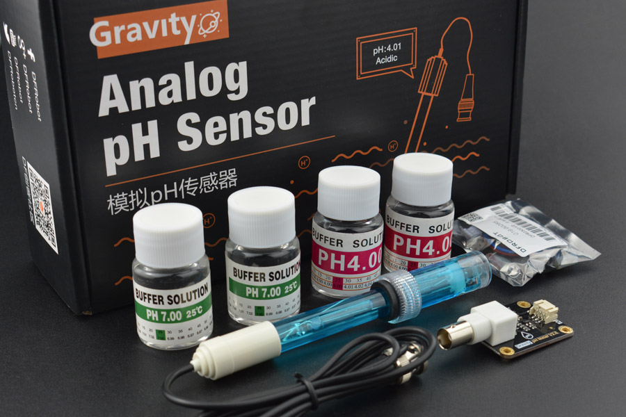 Gravity Lab Grade Analog Ph Sensor Kit For Arduino Raspberry Pi With Calibration Solutions 6123