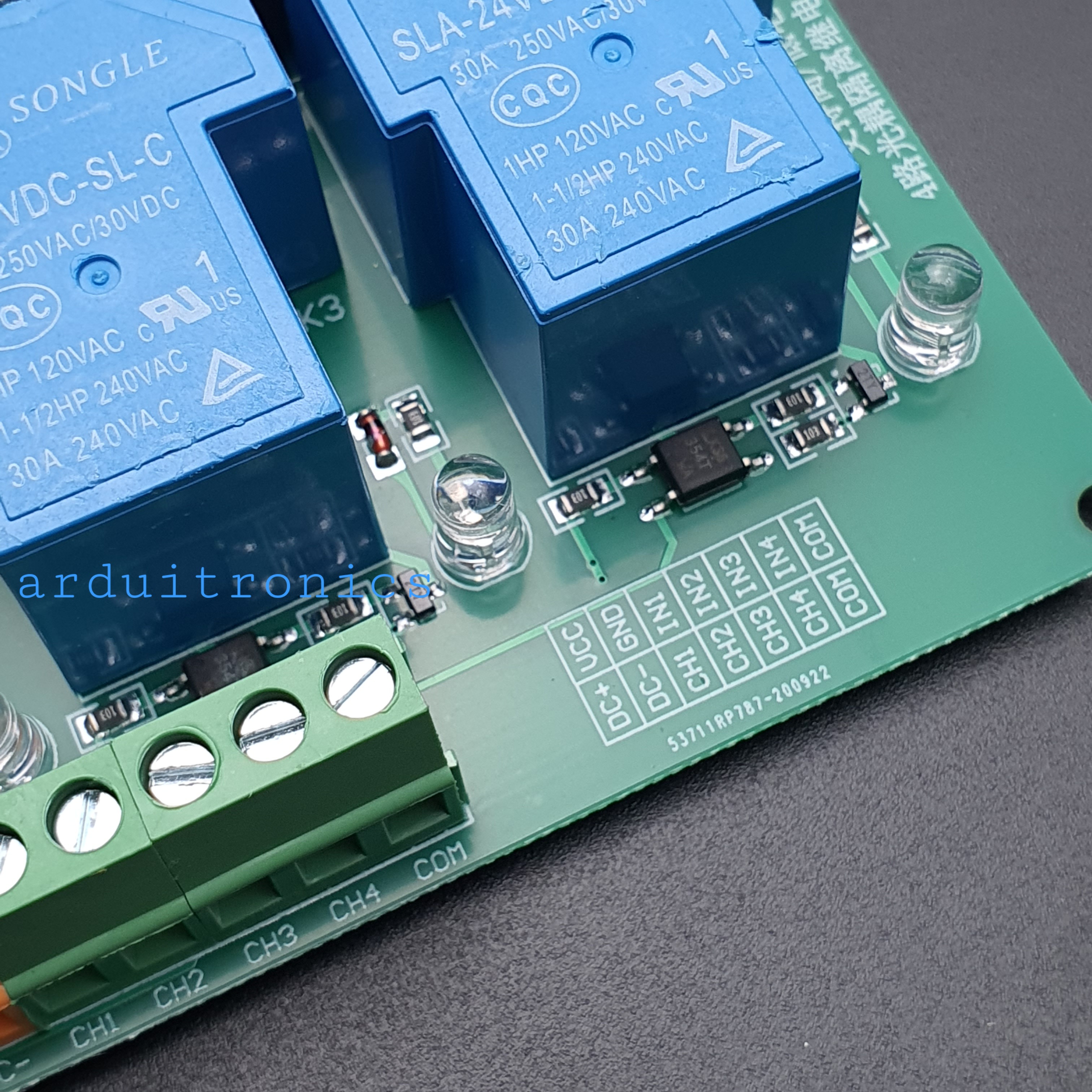 4 Channel Relay 24V 30A รีเลย์ 24V 30A ทำงานแบบ Active Low/High - Arduino, Raspberry Pi, NodeMCU ...