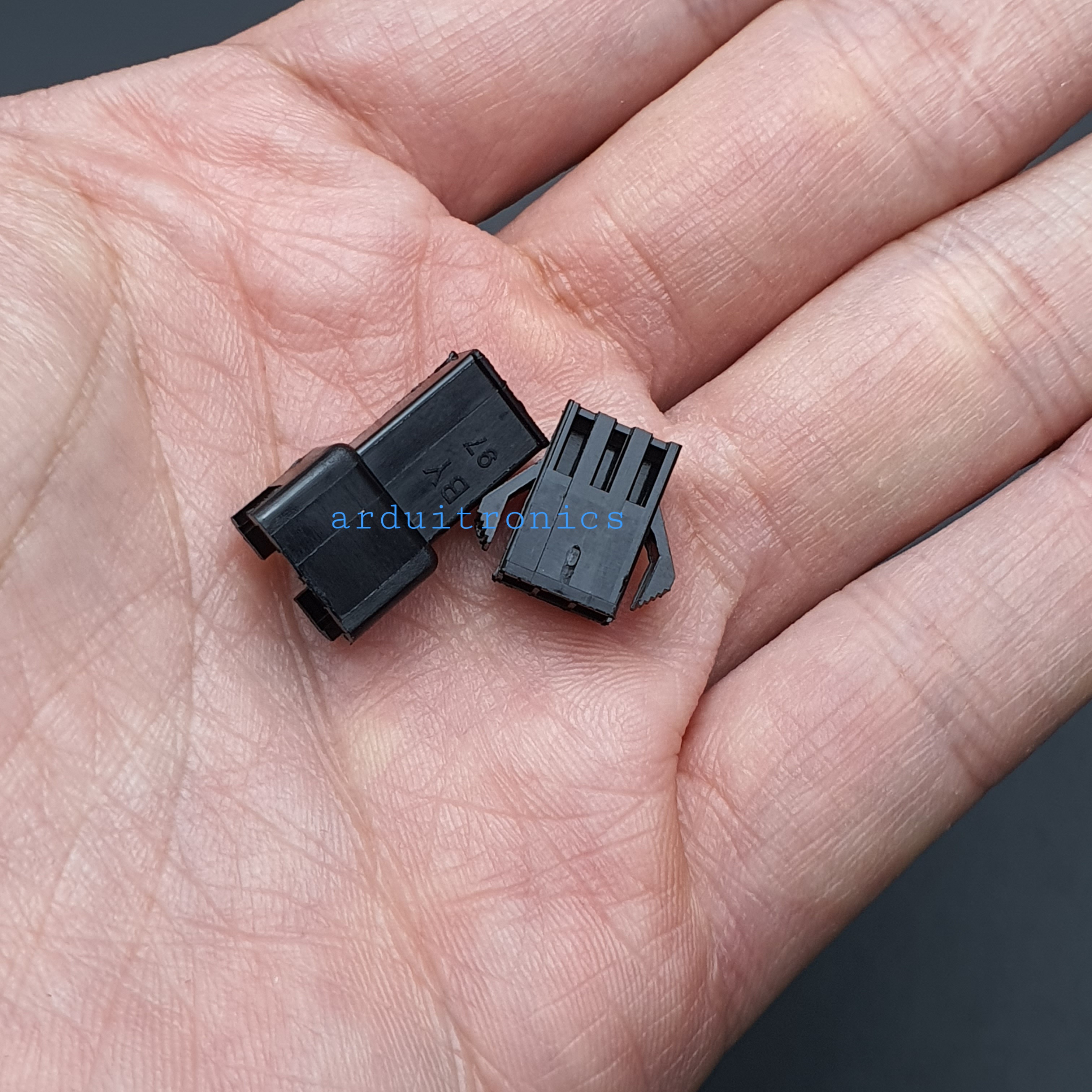 2.54mm 3 Pin Black Plastic Male Female JST-SM Housing Crimp Terminal Connector - Arduino ...