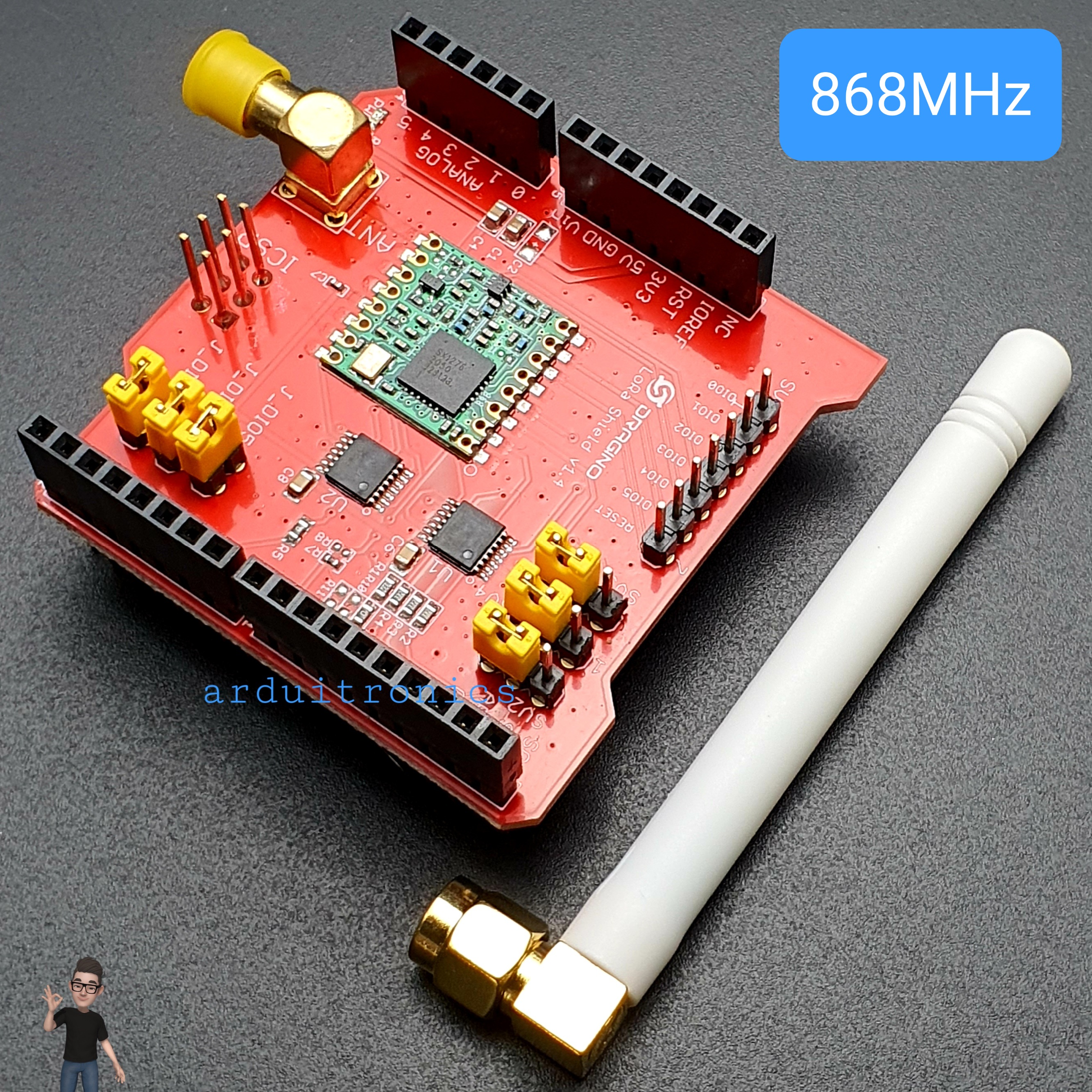 LoRa Shield 868MHz for Arduino Module Lora Shield (แถมเสาอากาศ) - Arduino, Raspberry Pi, NodeMCU ...
