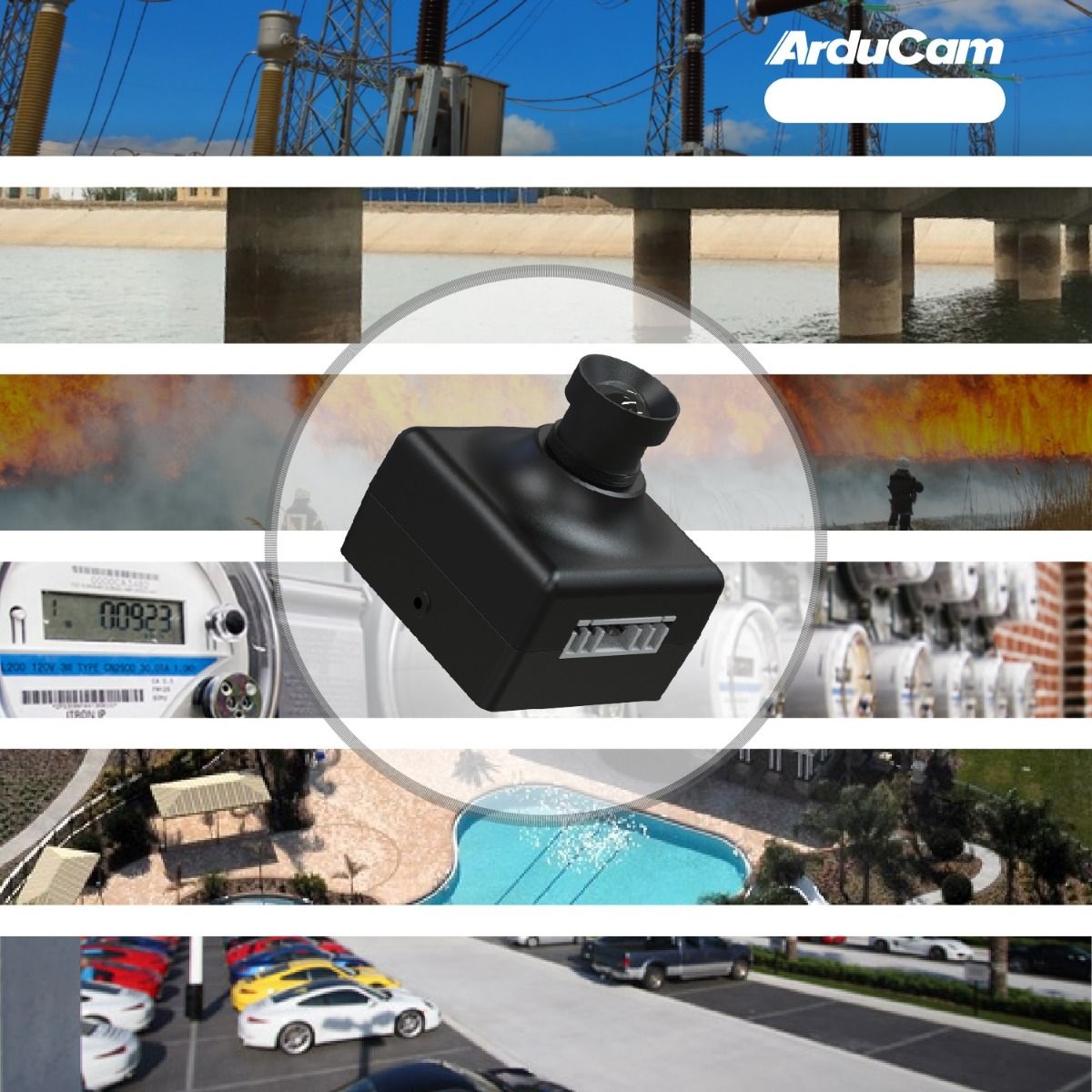 Mega 5mp Spi Camera Module With M12 Lens Noir For Any Microcontroller