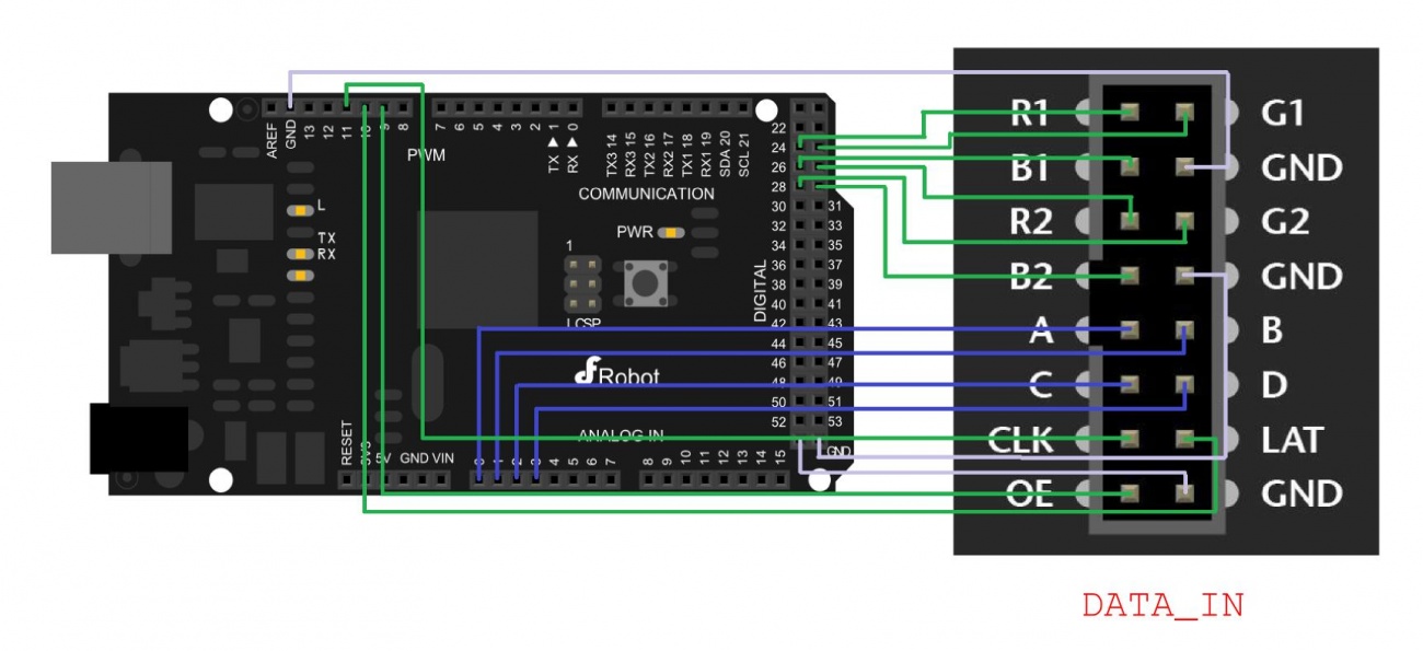64x32 RGB LED Matrix Panel (4mm pitch) (แท้จาก DFRobot) - Arduino, Raspberry Pi, NodeMCU, IoT ...